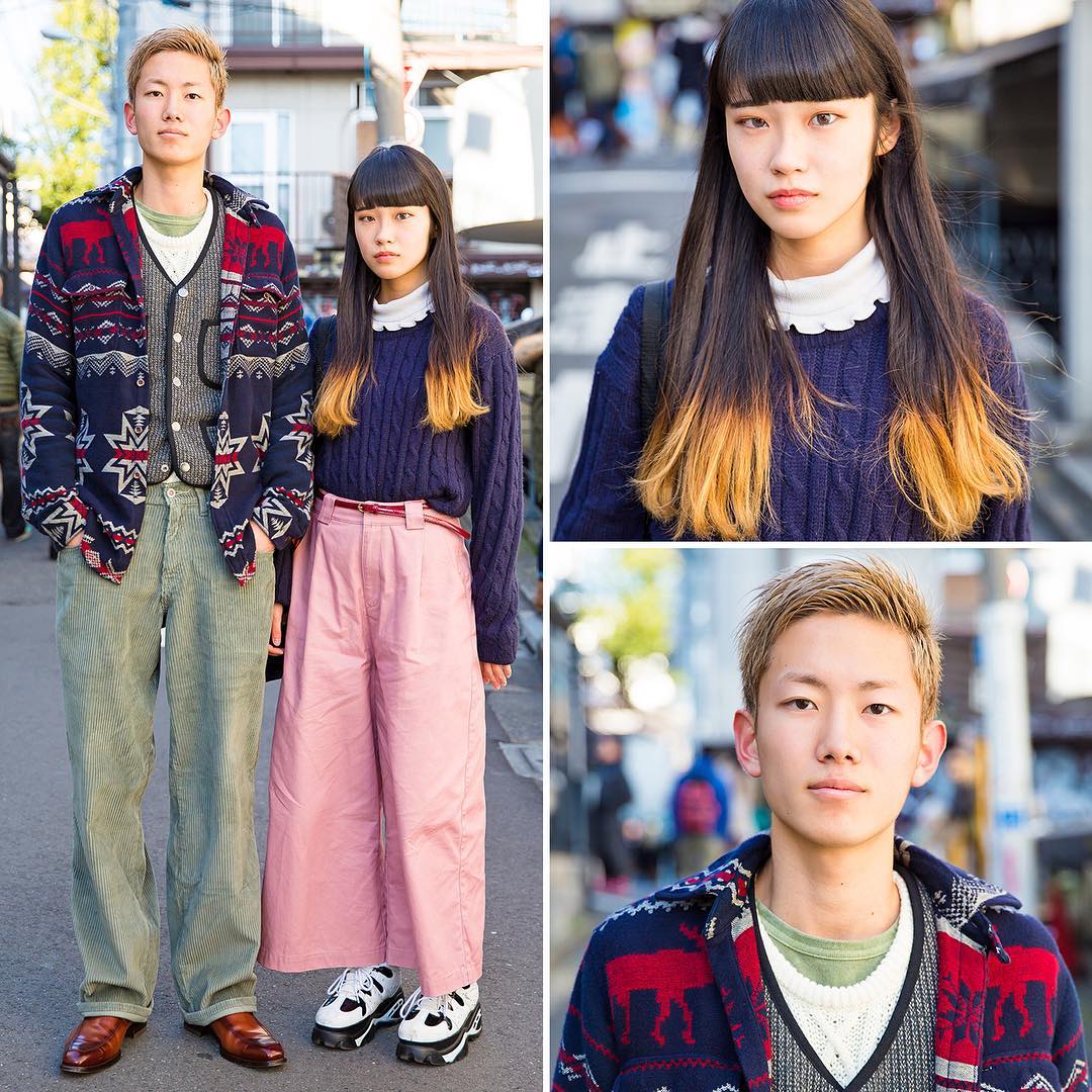@Tokyo Fashion: Ryosuke (19) and Megu (18) on the street in Harajuku ...
