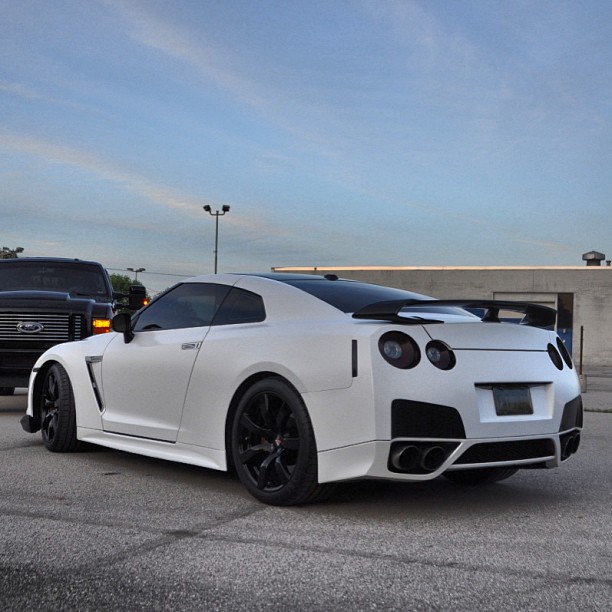 @Nissan GTR: Rear end shot of a Matte White R35 photo thanks to ...