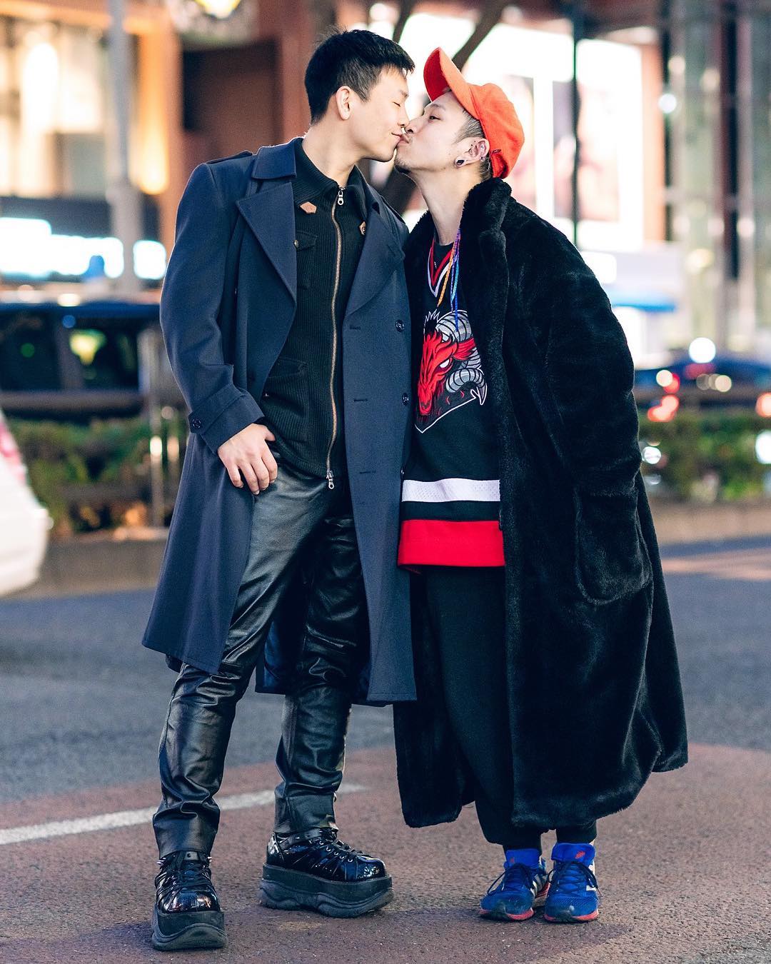 Tokyo Fashion: Japanese couple Kazu (@kazuxgen) and Gen-chan (@gen_chan_) - both boylesque danc ...
