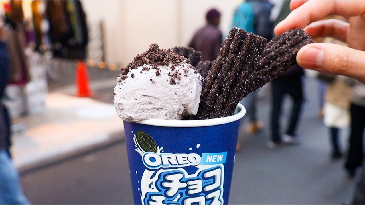 Japanese Street Food - Pearl Milk Tea Bubble tea, OREO ICE CREAM ...