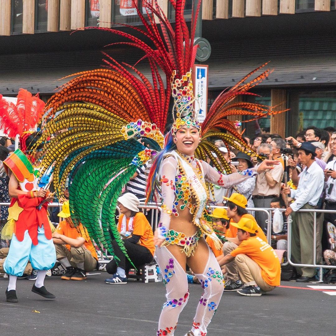 The Japan Times Lights Feathers Action The 38th Asakusa Samba