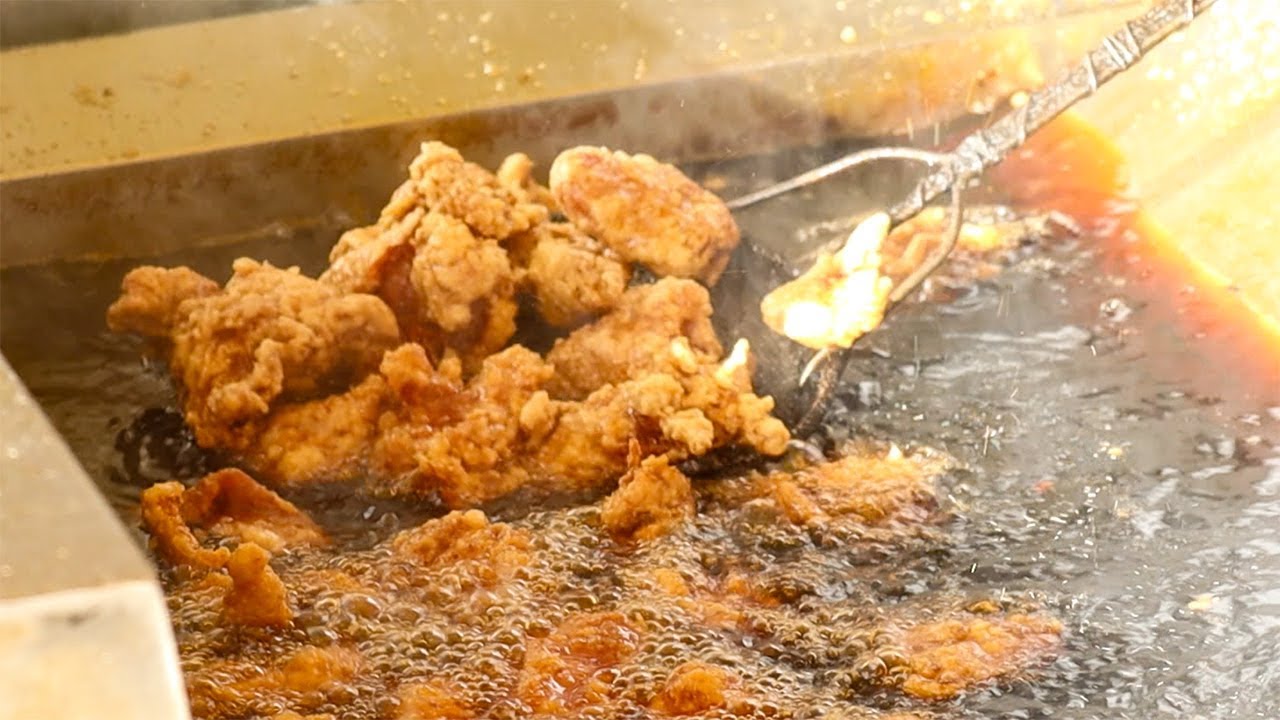 Japanese Street Food - KARAAGE Fried Chicken Kyoto Japan Food - Alo ...