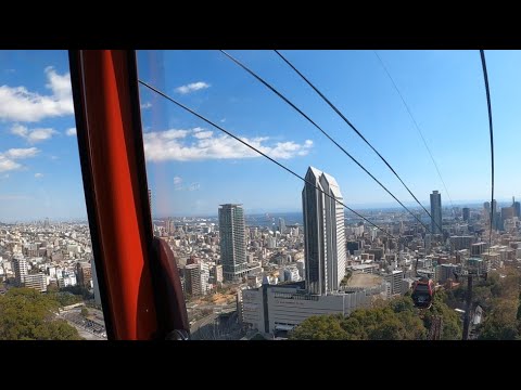 神戸観光一押し！新神戸布引ロープウエイ 絶景！ Amazing Views! Shin-Kobe Ropeway to Herb Garden ...
