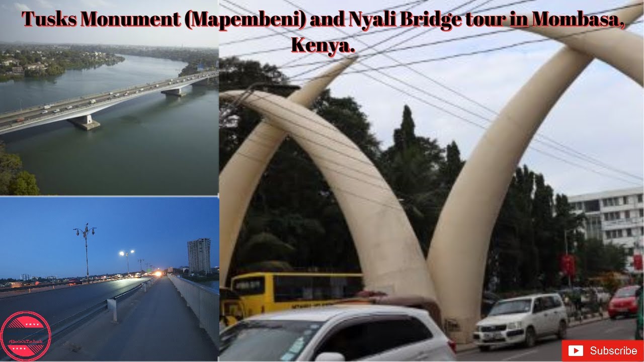 Tusks Monument (Mapembeni) and Nyali Bridge tour in Mombasa, Kenya. # ...