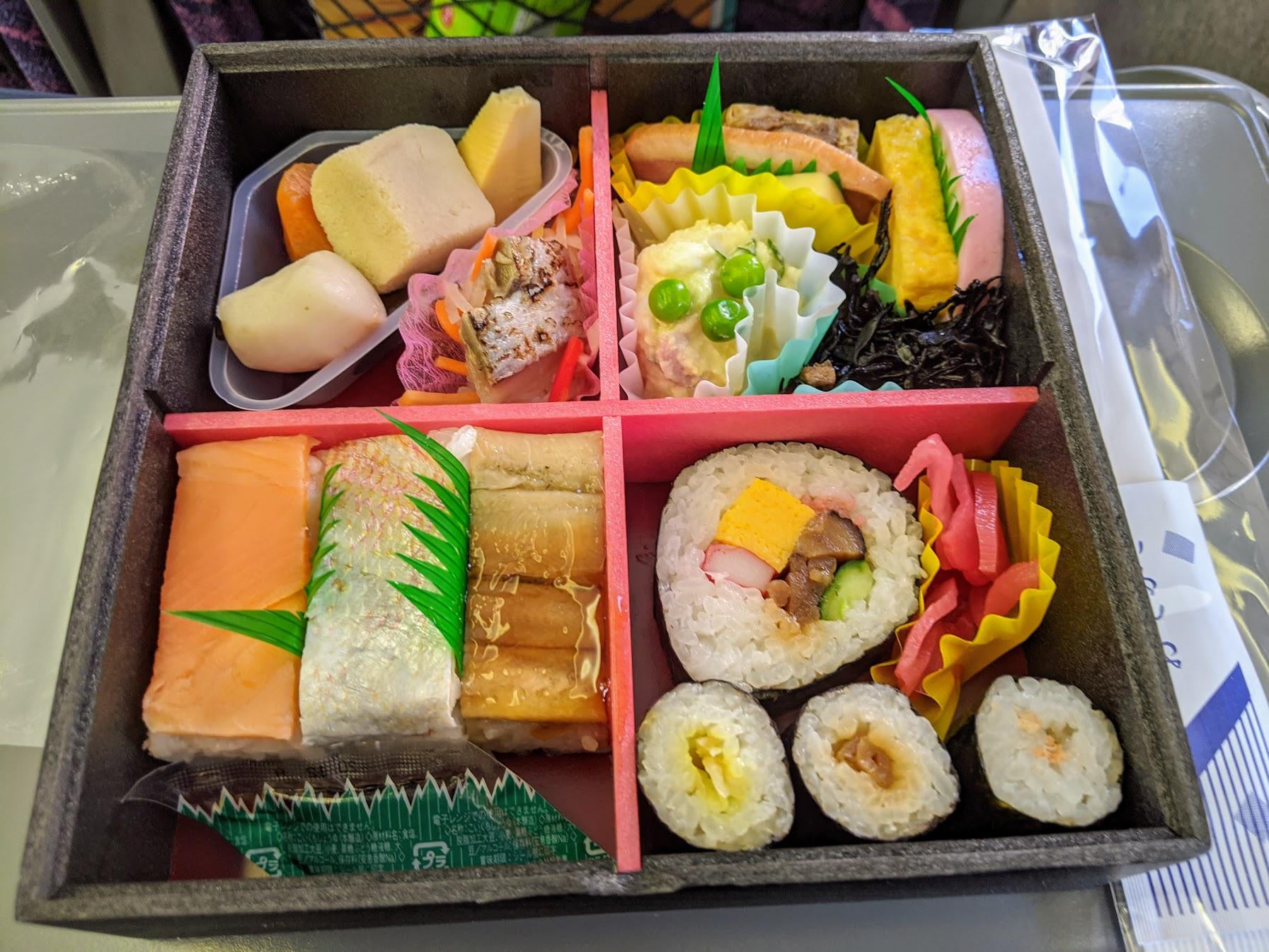 Ekiben (Train station bento) while on the Shinkansen towards Nikko ...