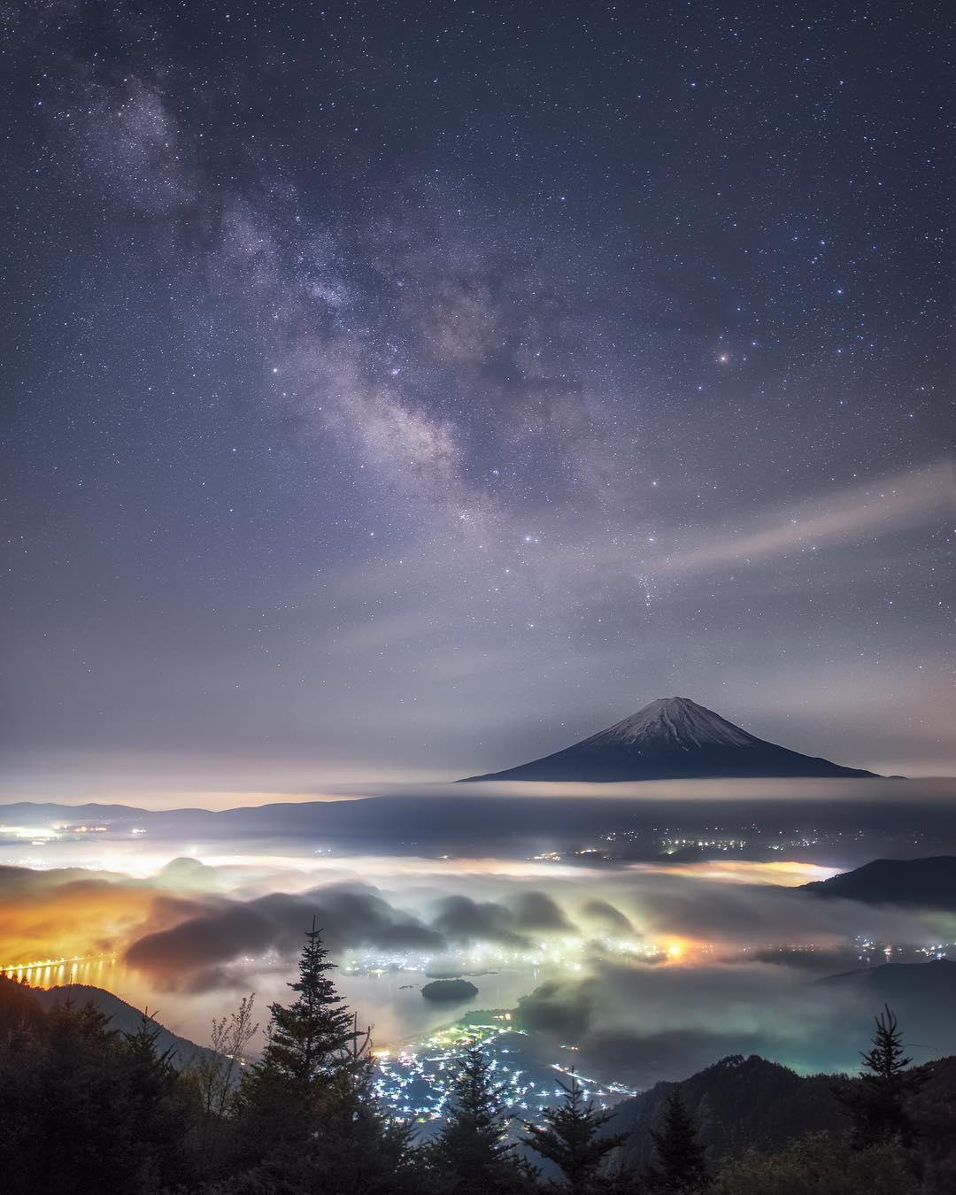 Mount Fuji Under the Stars. Originally posted to, https://www.pinterest ...