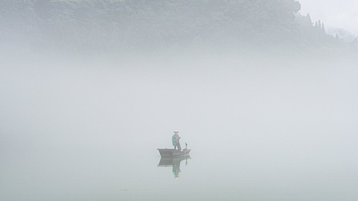 Boat in Morning Mist - Tohoku - Alo Japan All About Japan