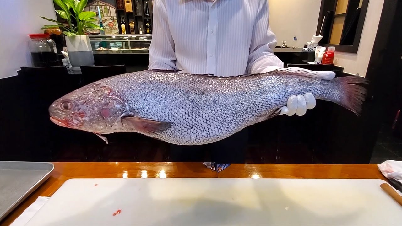 대통령 단골집 민어 해체쇼 / Brown croaker fillet, sashimi | Korean street food ...