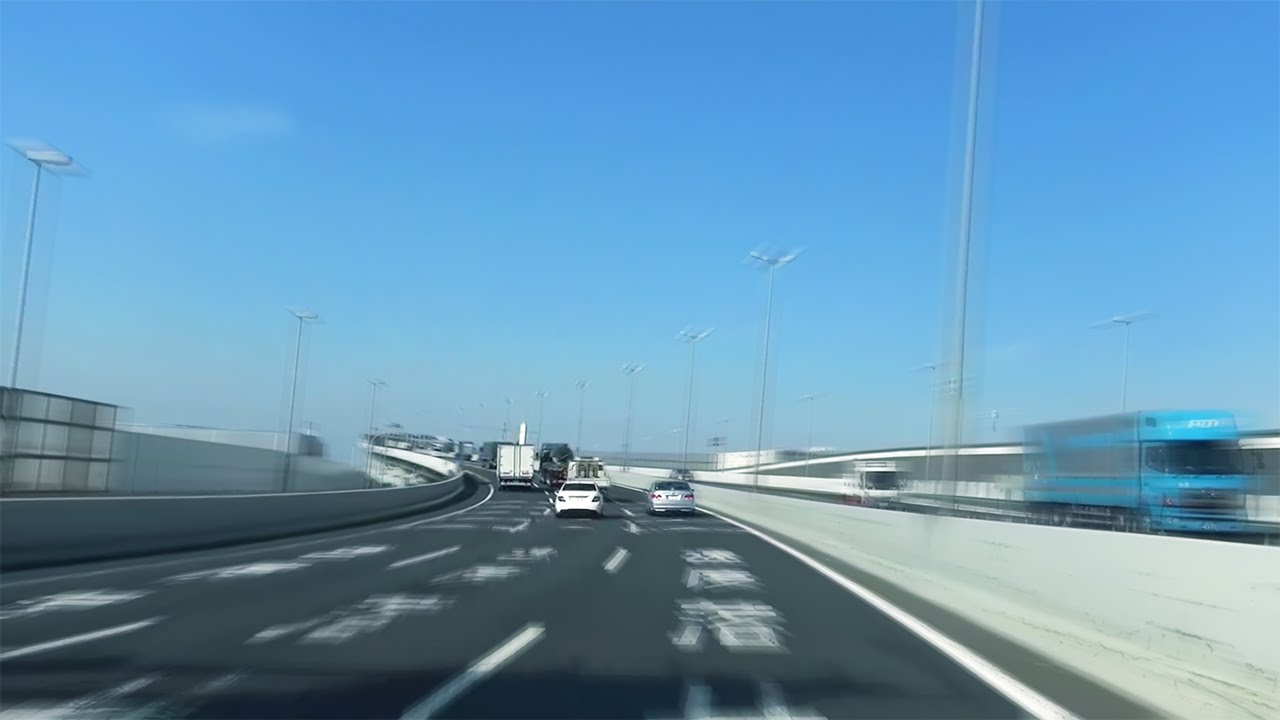 [drive japan]Hanshin Expressway(Wangan Route Osaka-Kobe 阪神高速) Part.2 ...