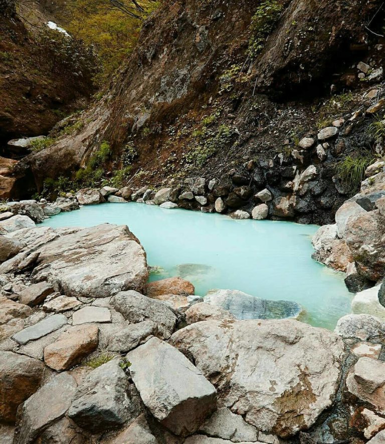 Visit Japan: A natural, steaming hot spring in the middle of a forest ...