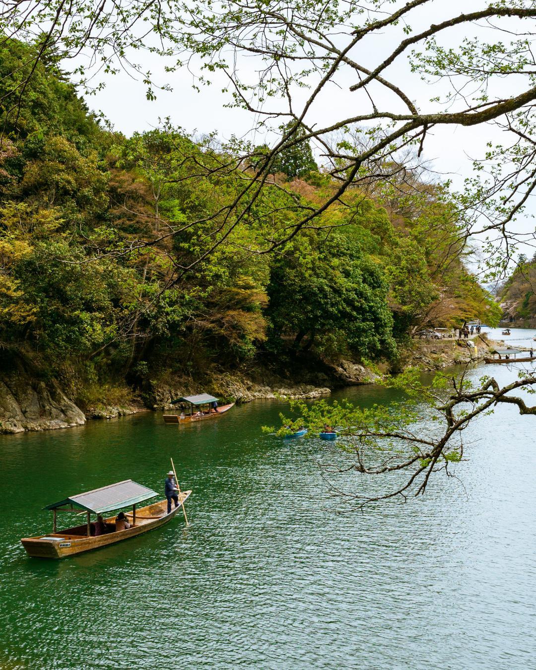 Visit Japan: Row, row, row your boat. The mountainous Arashiyama area ...