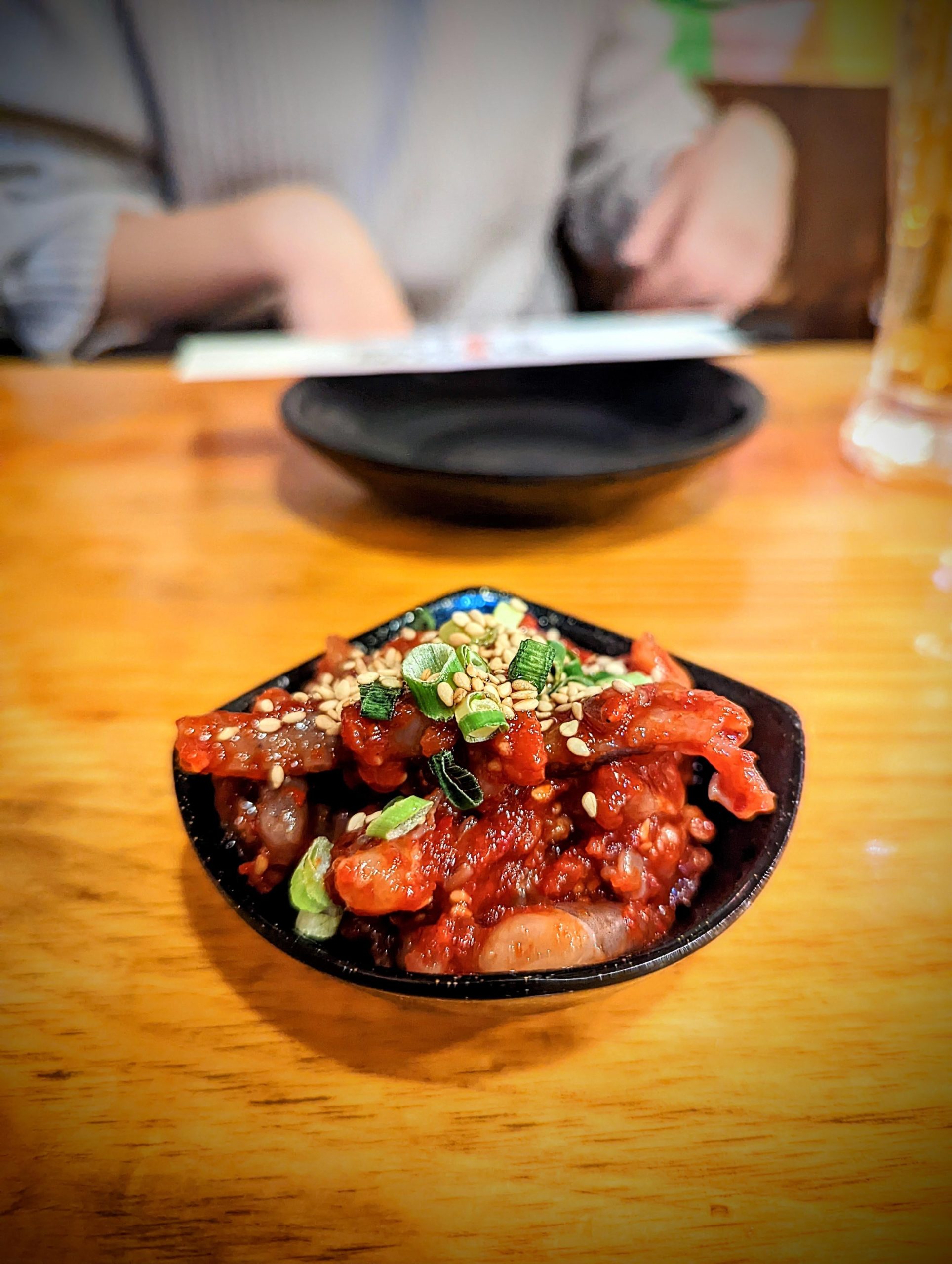 kimchi & octopus with sesame seed & green onion - Alo Japan