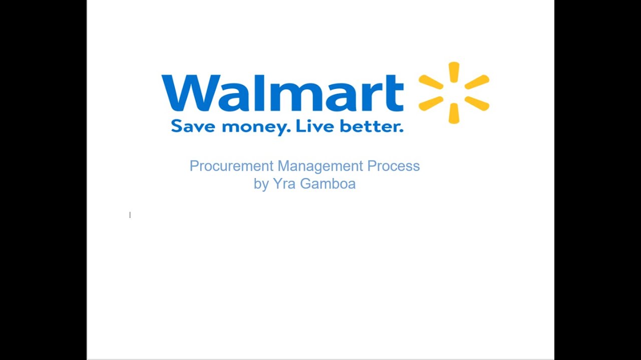 A look at Walmart's Procurement Management Process. - Alo Japan All ...