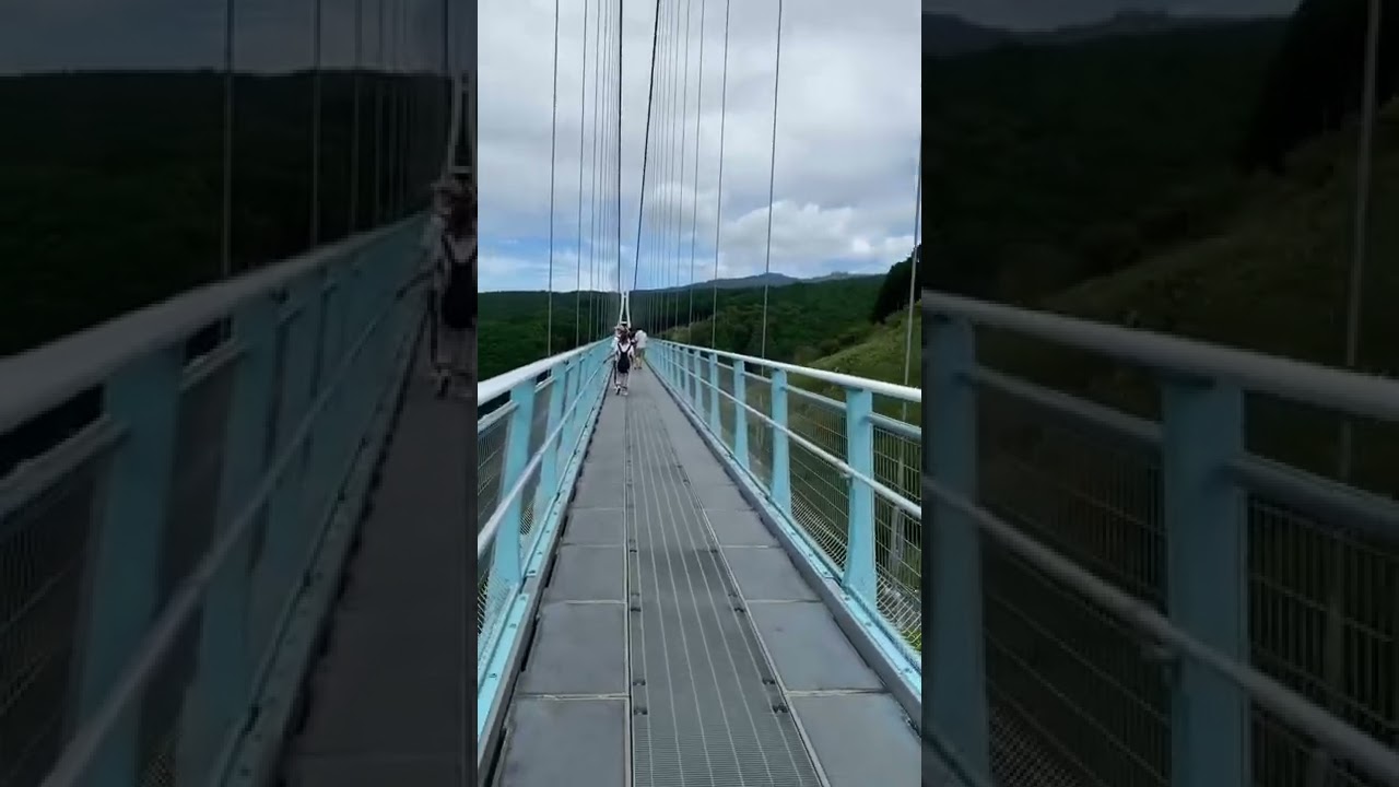 Mishima skywalk. Japans longest suspension bridge. Mount Fuji views ...