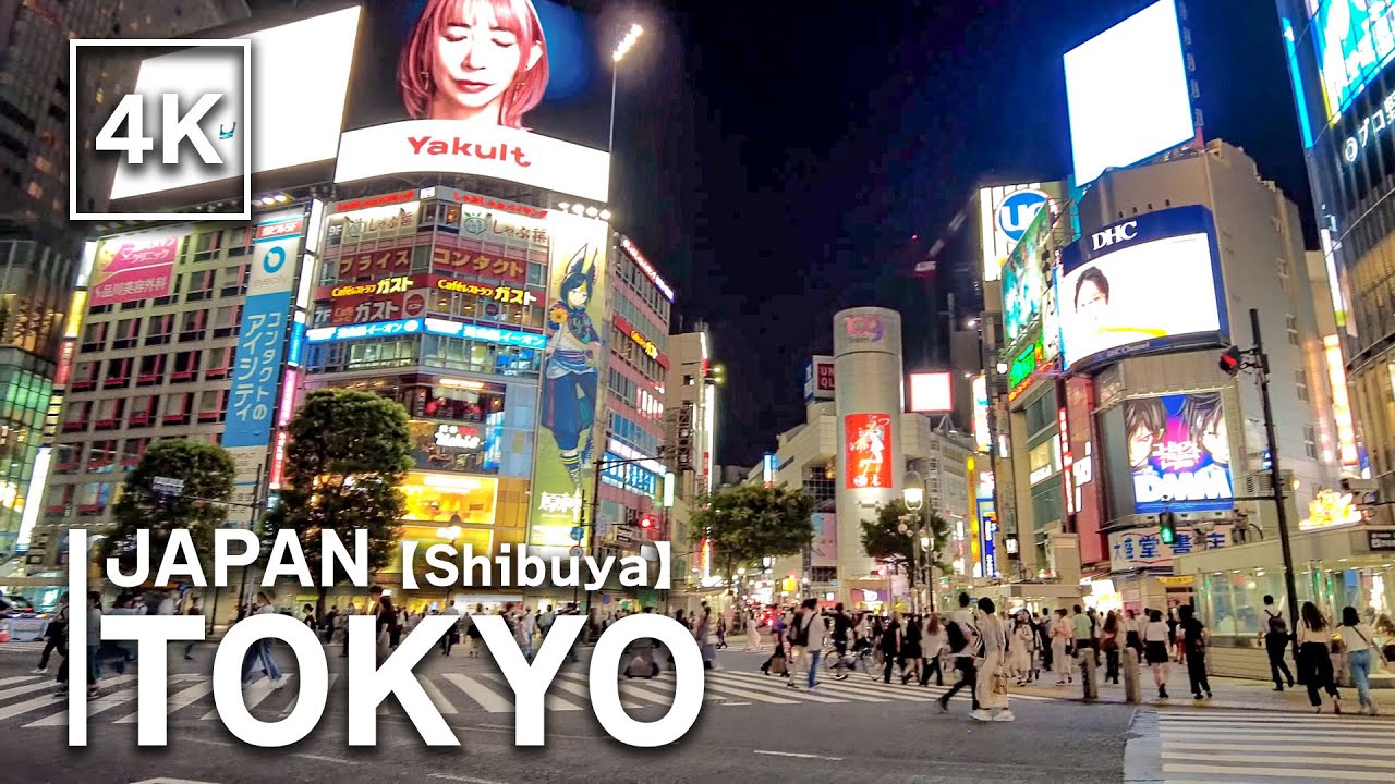 【4K】TOKYO - Shibuya Crossing Night Walk A symbol of Tokyo | Japan Walking Tour | Japanese daily ...