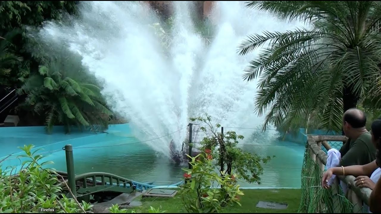 Crazy FAST Wonder Splash Roller Coaster Splashdown Ride POV Wonderla ...