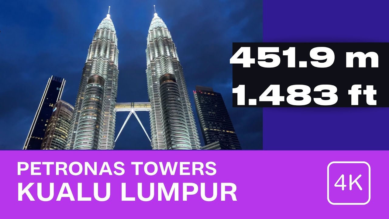 ACTUALLY Skyscraper Petronas Towers Kuala Lumpur City Walking Tour ...