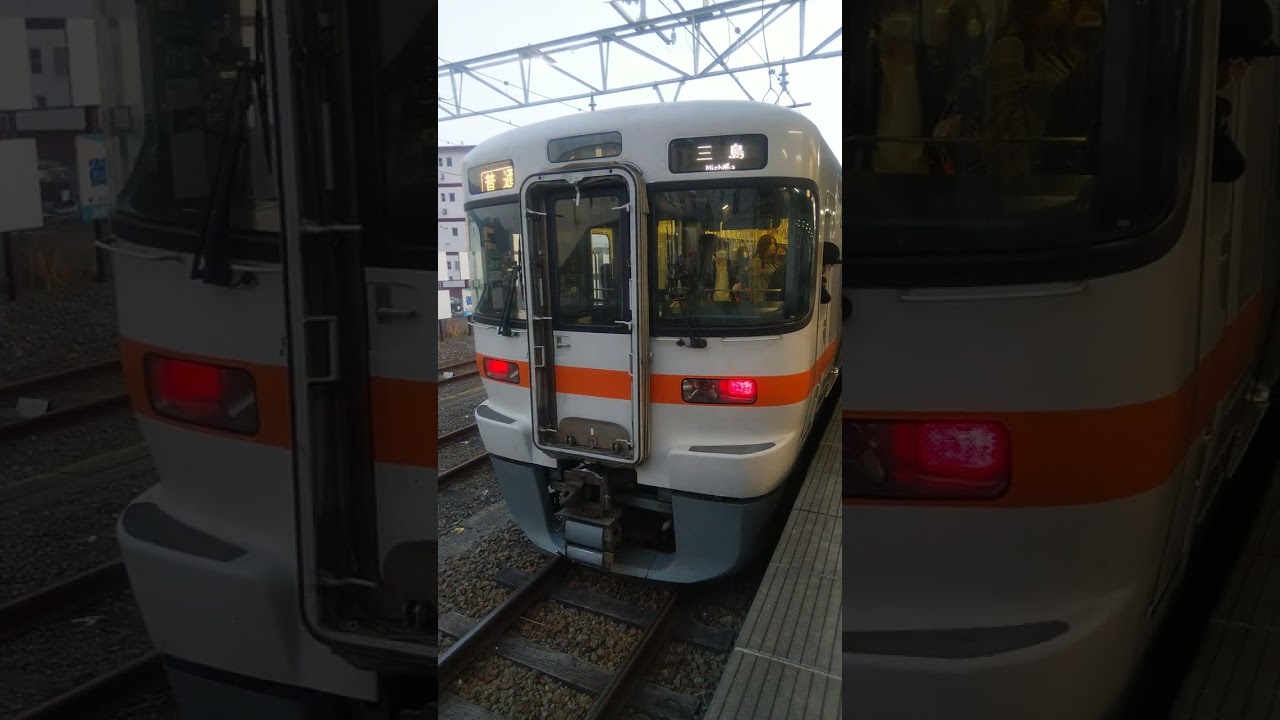 【御殿場駅】御殿場線（JR東海313系電車）普通列車 三島駅行の到着（静岡県）JR CENTRAL Gotemba Line Gotemba ...