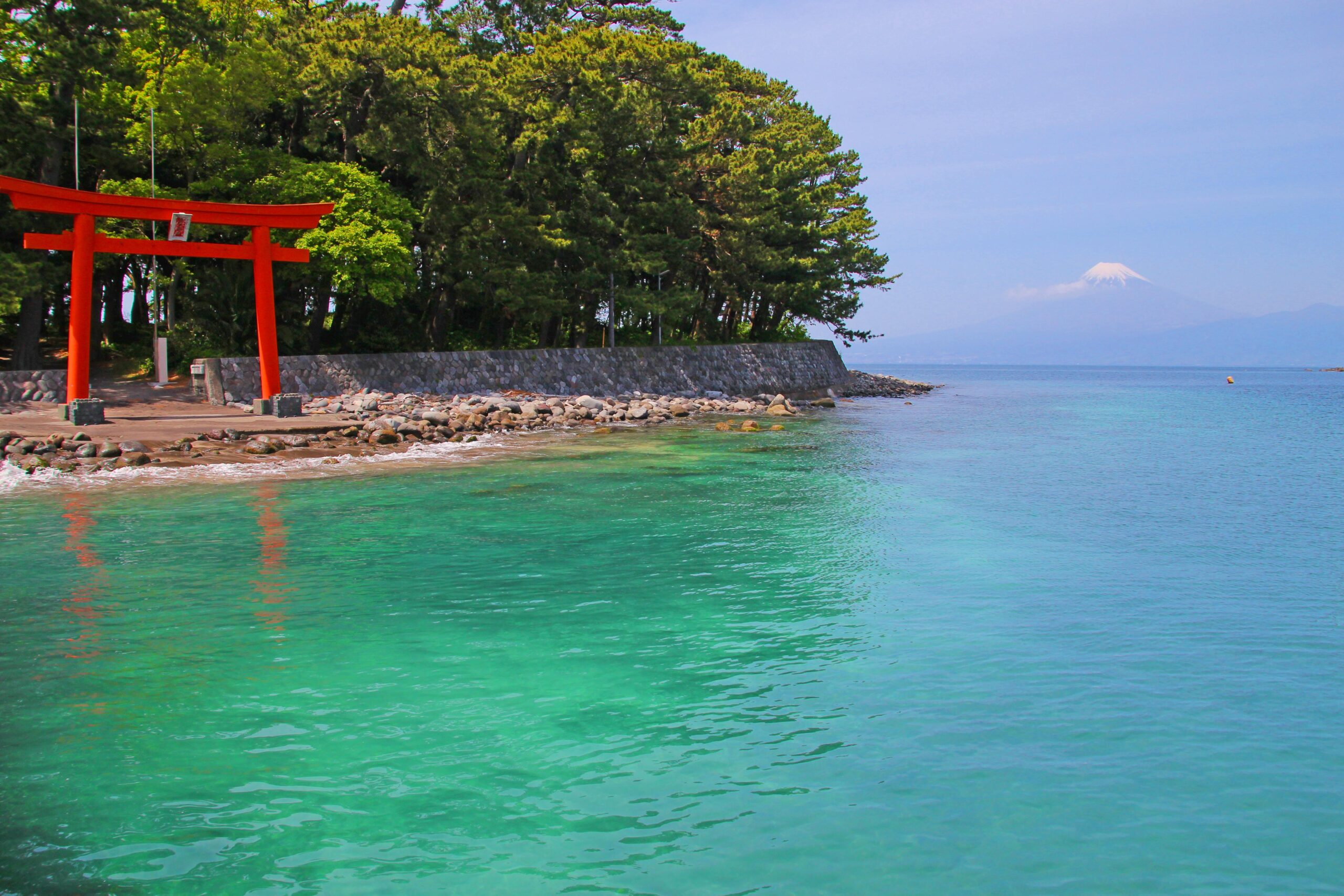 Moroguchi Shrine with Mount Fuji in the distance, two years ago today ...