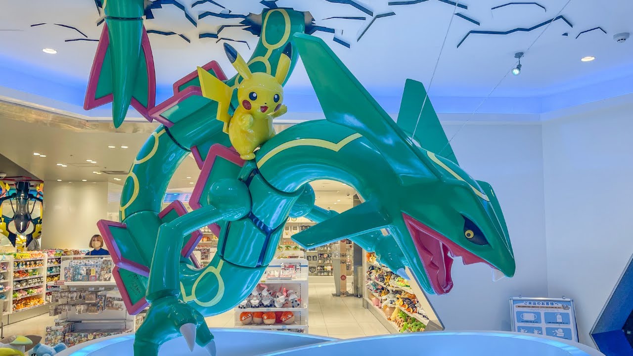 🐉 THE AMAZING POKÉMON CENTER At Tokyo Skytree With HUGE Rayquaza Statue ...