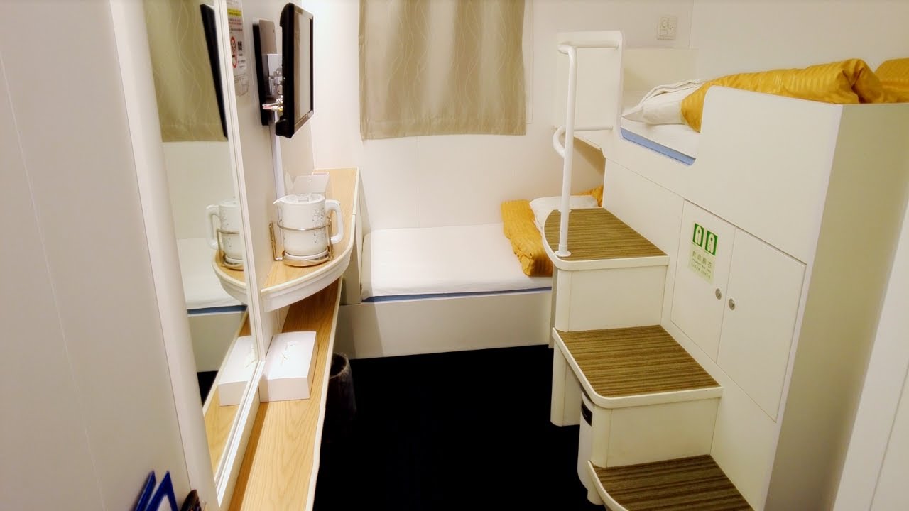 First Class Double-Decker Cross Bed Overnight Ferry Travel | Japan ...