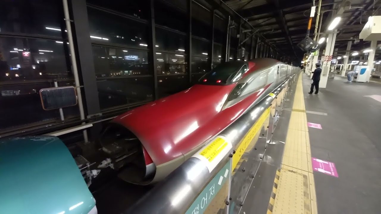 HD-JR/Japan Railways Shinkansen E5 Series-E6 Series (Hayabusa-Komachi 35) Decoupling Morioka ...