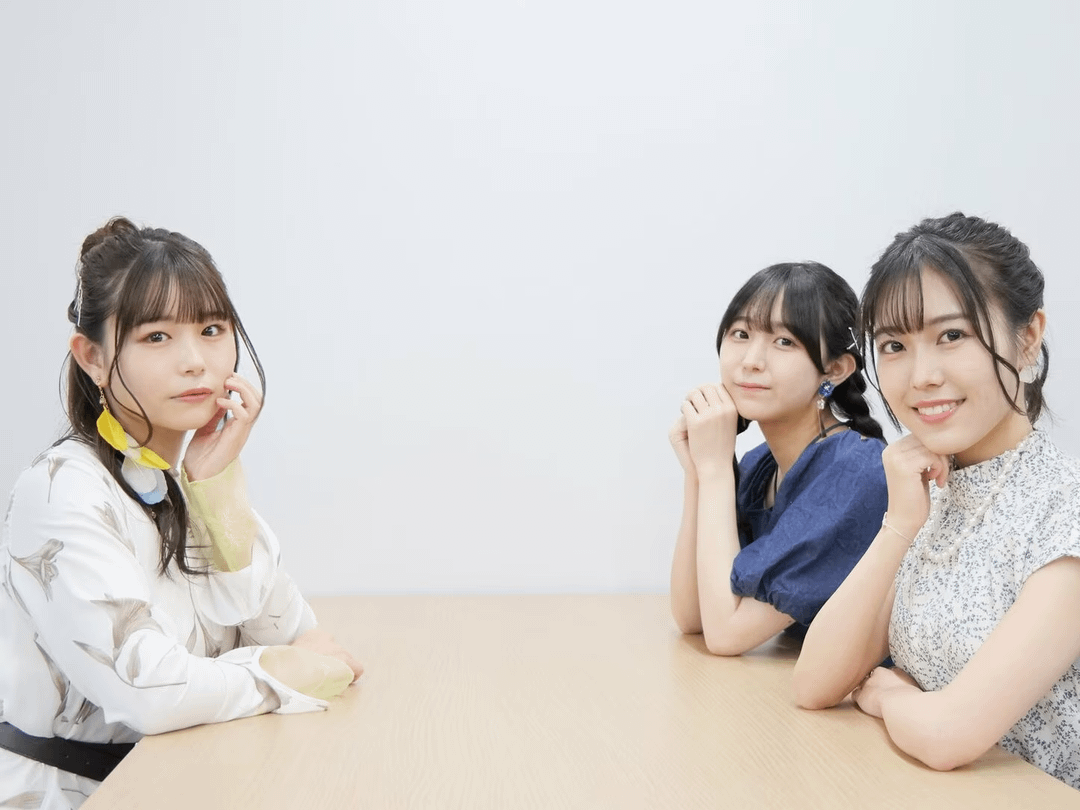 Kohinata Mika, Youmiya Hina, and Tateishi Rin from Their Abema Times ...