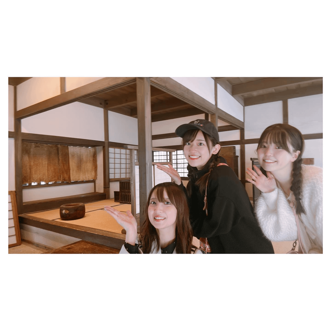 Igoma Yurie, Okubo Rumi, and Takahashi Rie at Toei Kyoto Studio Park ...