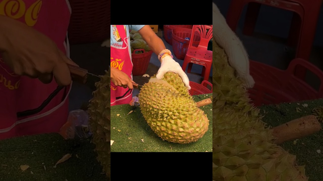 The world's smelliest fruit durian! Fruit Cutting Skills - Alo Japan ...