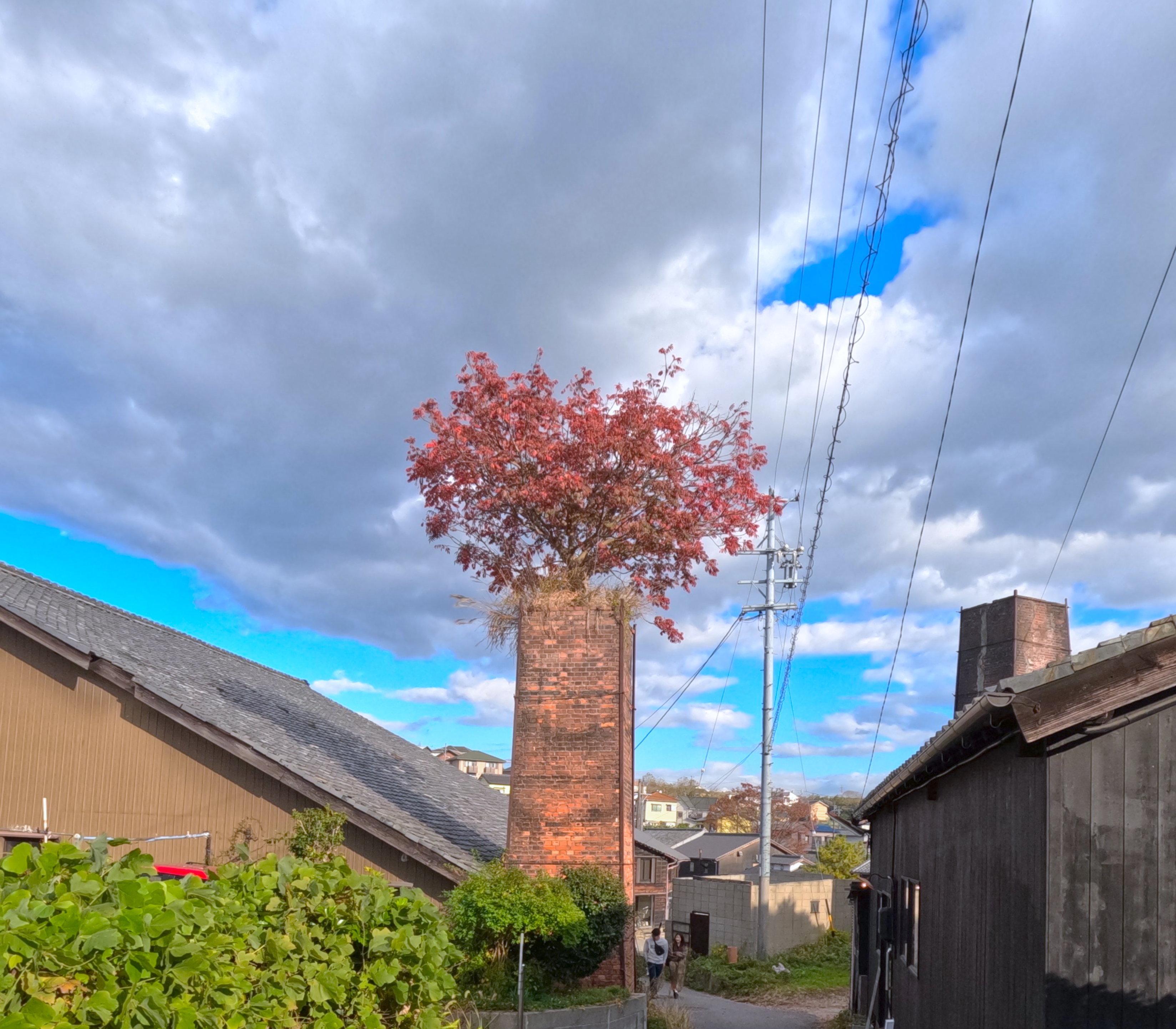 Tree in a Chimney, Tokoname, Aichi - Alo Japan