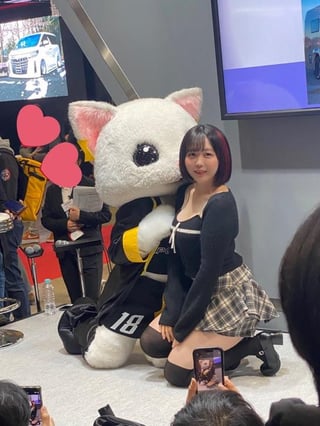 yomichi yuki from her up garage talk show at the 2024 tokyo auto salon ...