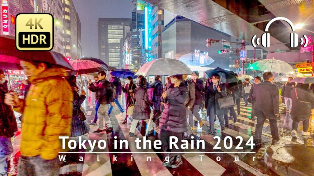 Japan - Tokyo in the Heavy Rain Day-to-Night Walking Tour [4K/HDR ...