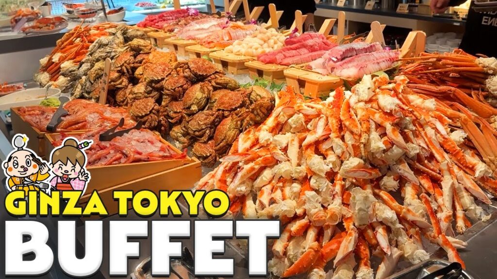 Tokyo Ginza All You Can Eat Buffet / Sushi, Wagyu yakiniku, Sashimi, Crab / Japan Travel Tips ...