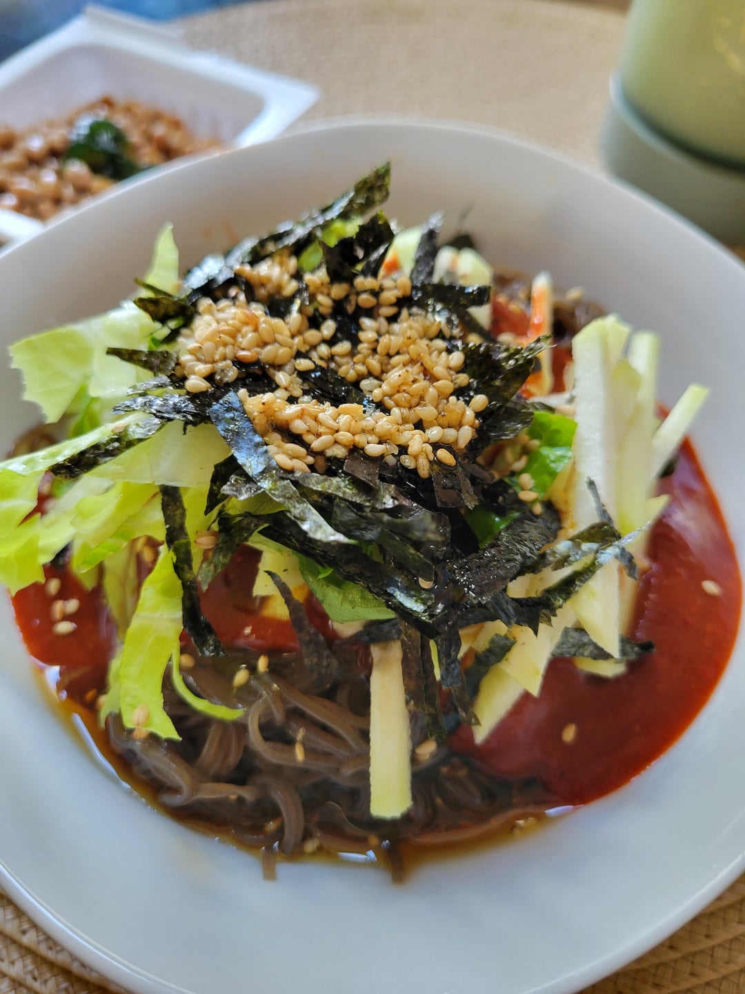 More fun ways to eat natto - today is shiso flavor pack natto on top of ...