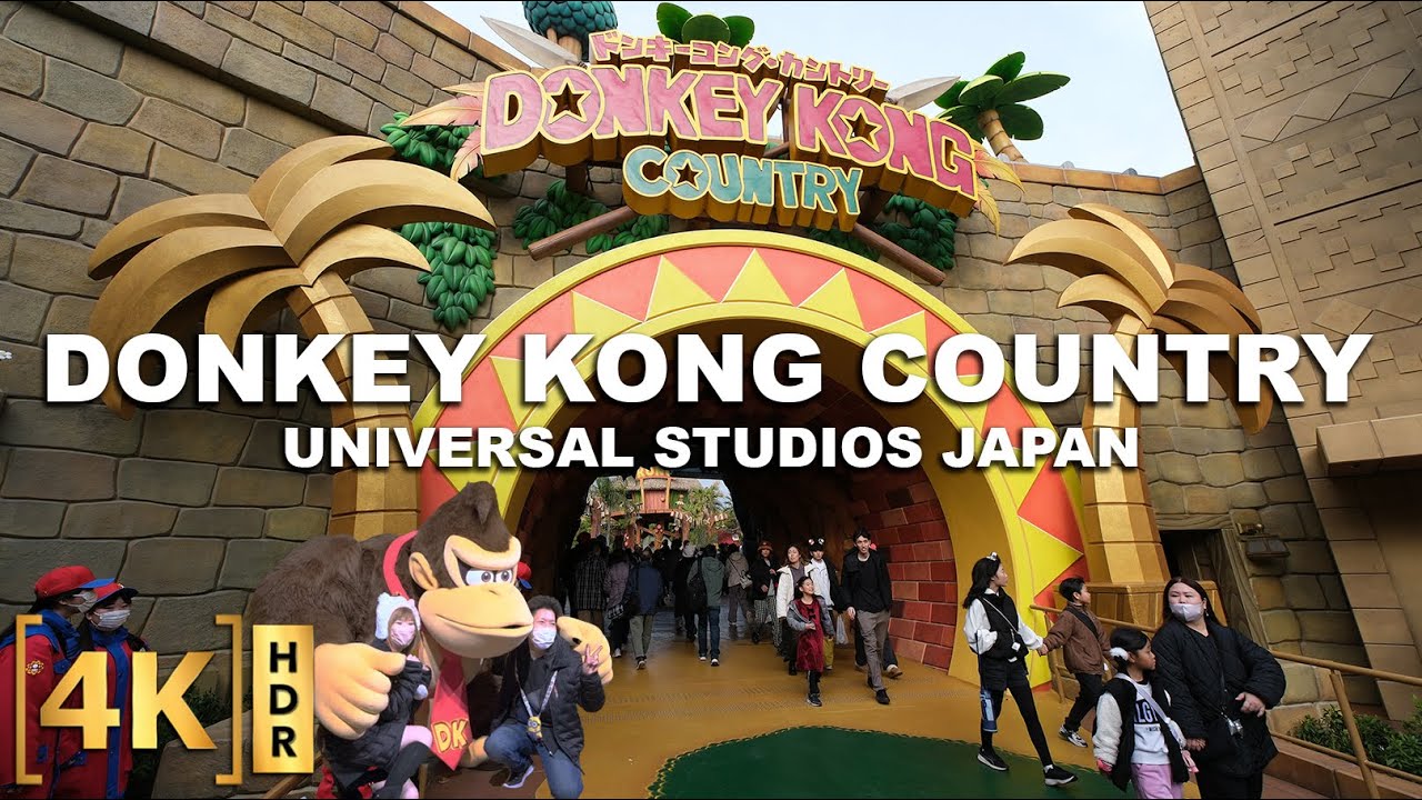 Full Tour at the NEW DONKEY KONG COUNTRY in Universal Studios Japan! | Mine Cart Madness POV ...