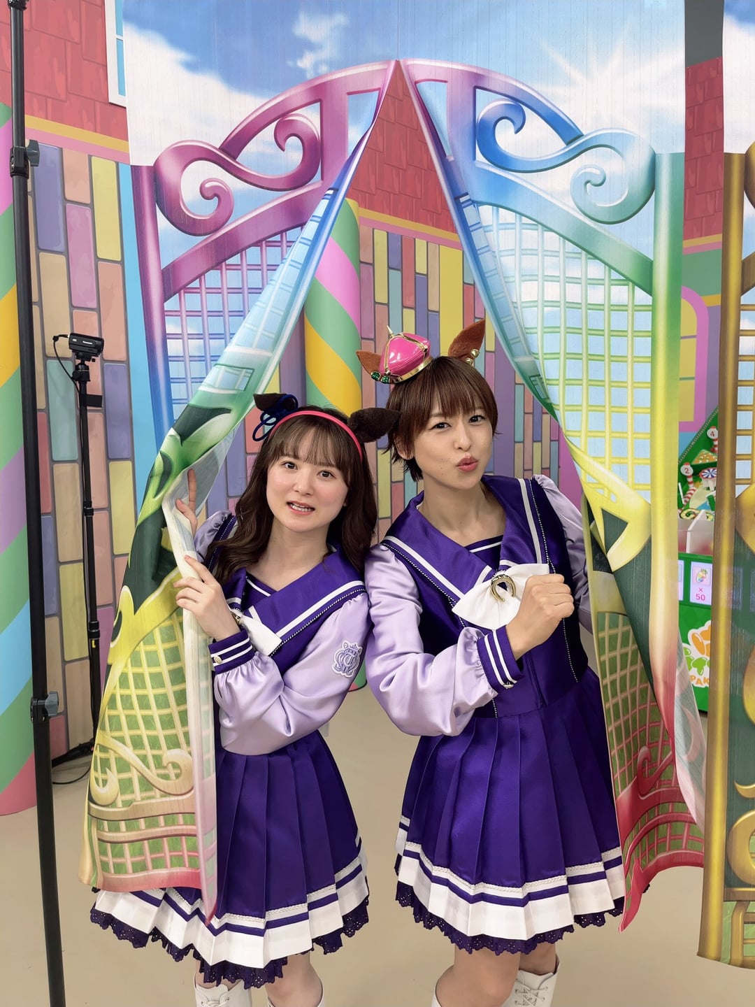 Watada Misaki and Tokui Sora at the previous Uma Musume livestream ...