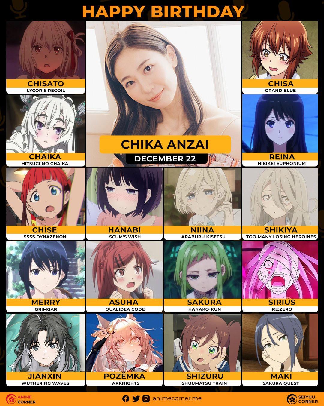 Happy 34th birthday Chika Anzai! - Alo Japan