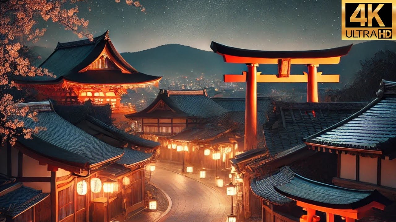 Relaxing Kyoto Night Walking Tour | Traditional Japanese Streets 4K ...