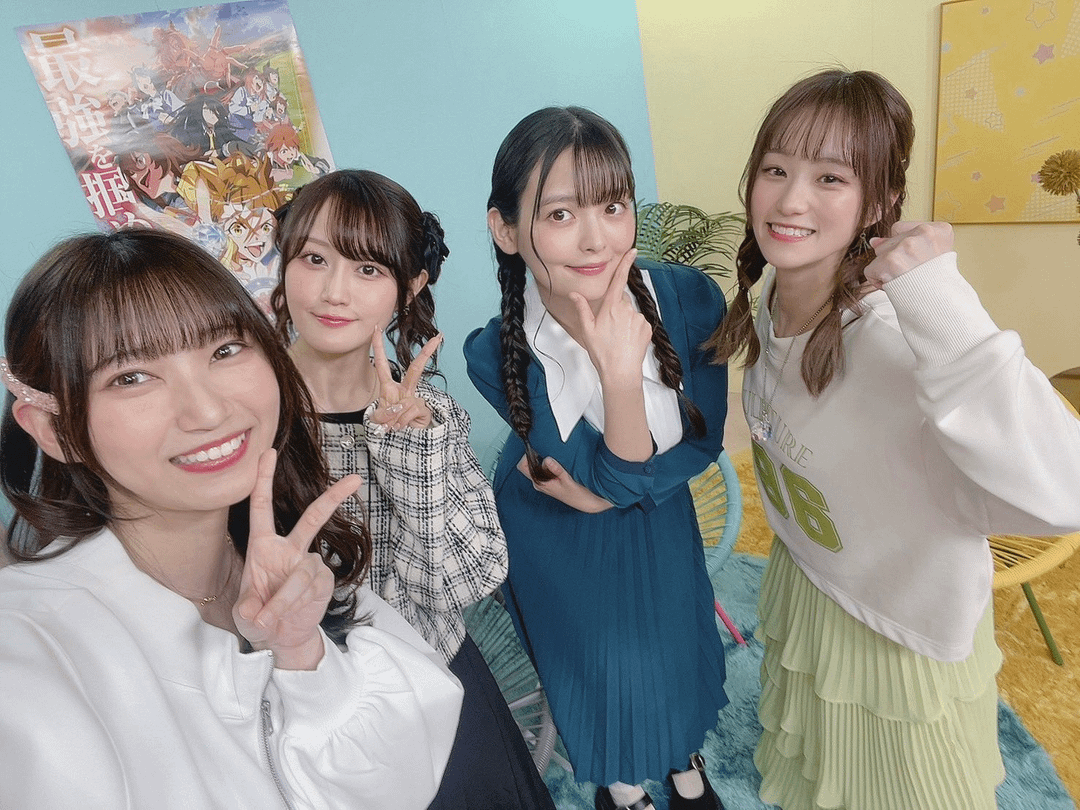 Fukushima Haruna, Ogura Yui, Uesaka Sumire, and Fujimoto Yuri from Sokosoko PakaLive TV Vol.42 ...