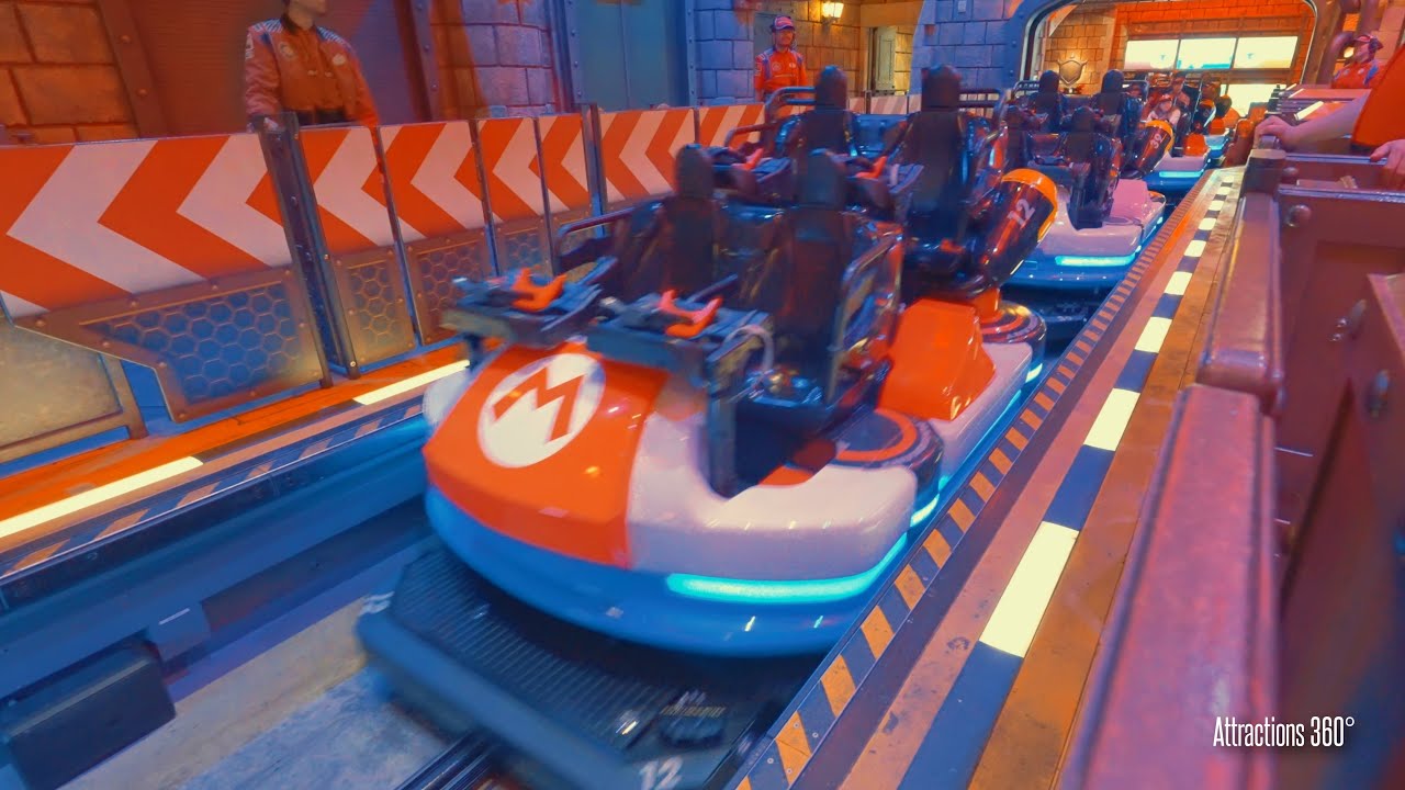 Super Mario Kart Dark Ride at Universal Studios | Queue & Ride-through ...